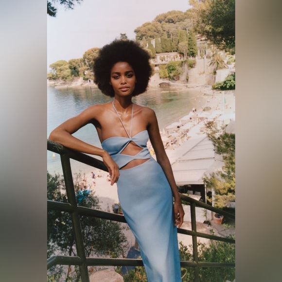 Zara | Dresses | Zara Nwt Cut Out Dress Blue Bloggers Fav | Poshmark